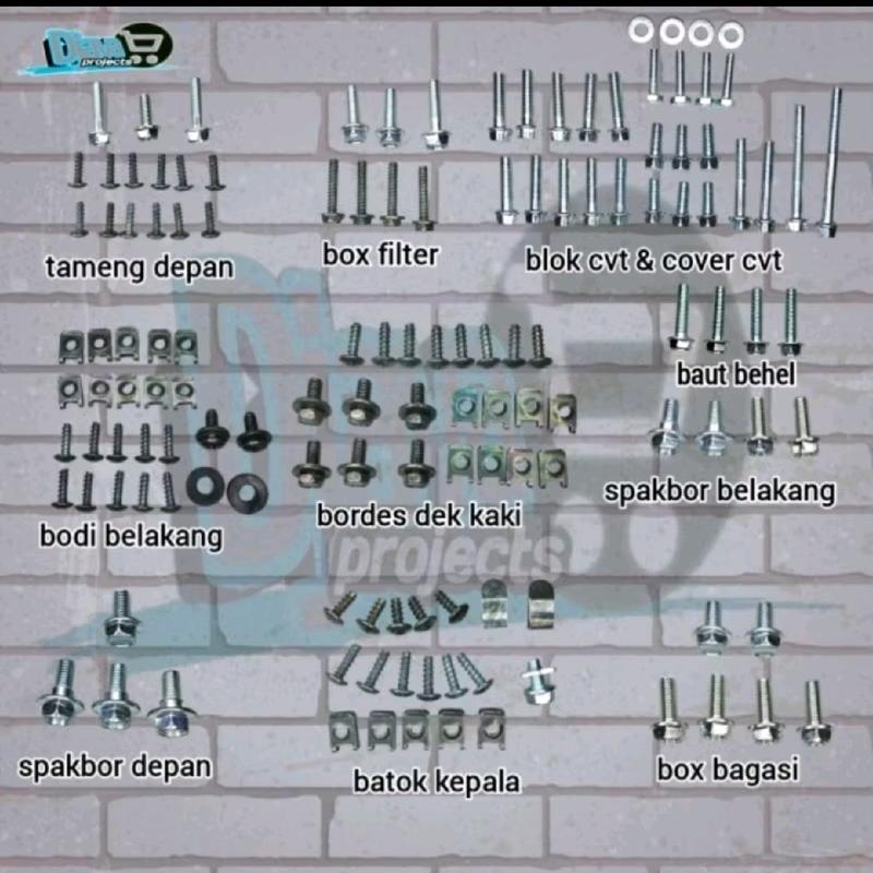 Baut Body Yamaha mio Sporty / Baud Body Lengkap yamaha Mio Fullbody ...