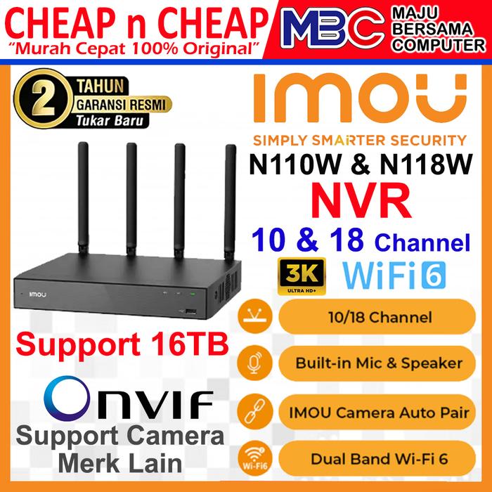 Jual NVR Imou 10Ch 5MP 16TB ONVIF WIFI 6 N110W Garansi 2 Tahun - NVR 10 ...