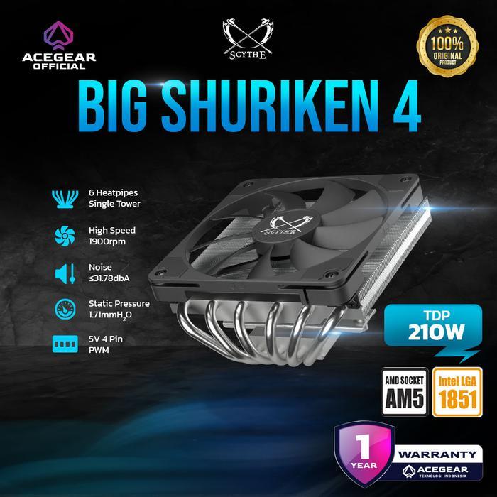 Jual CPU Fan Scythe Big Shuriken 4 Low Profile Air Cooler - CPU Cooler ...