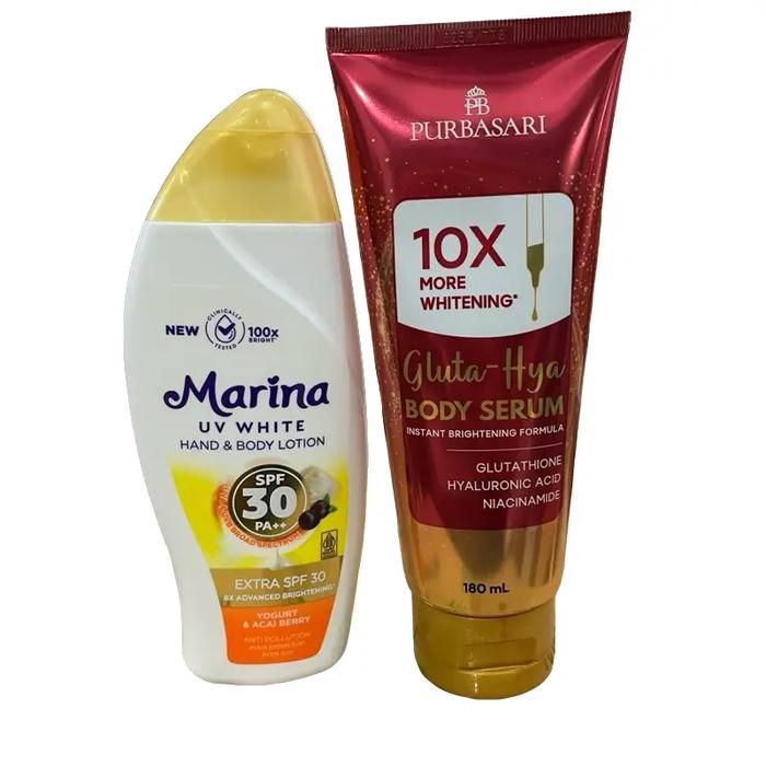 Promo [PAKET CERAH] Purbasari Paket Body Care Cerah Body Serum 180 ml ...
