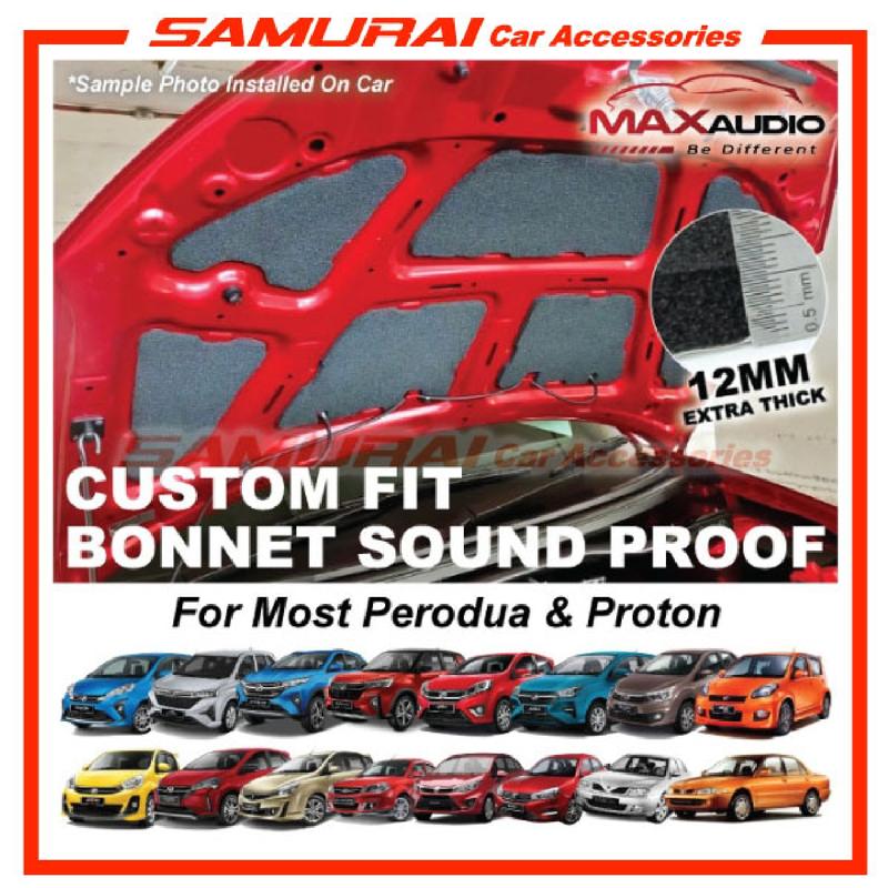 (1.2cm Mega Thick) Premium Custom Fit Car Bonnet Hood Sound Proof ...