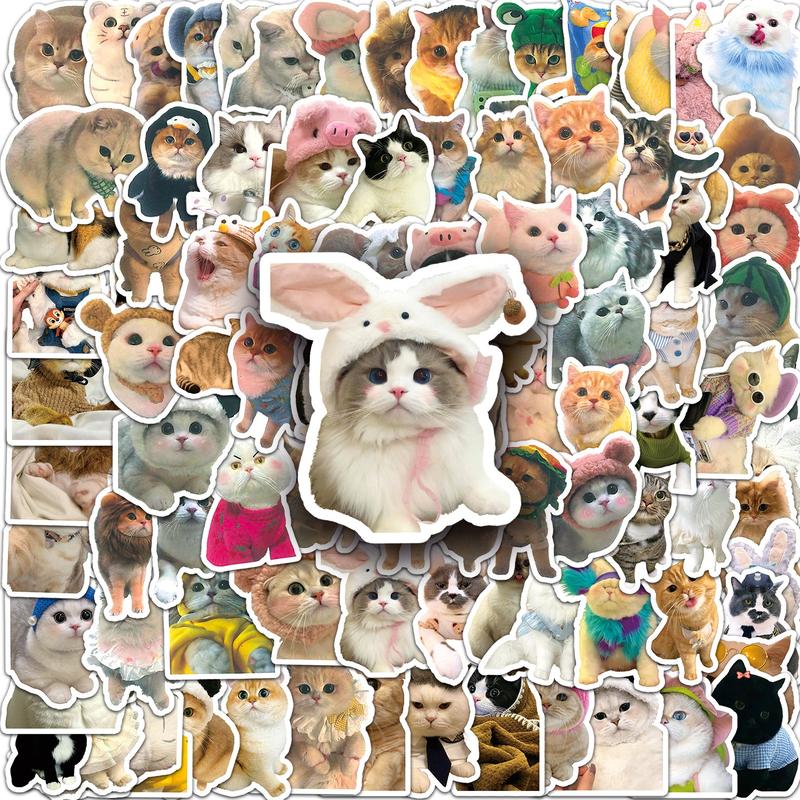 5/100pcs Cat Sticker Super cute DIY Waterproof For Laptop /Phone/Car ...