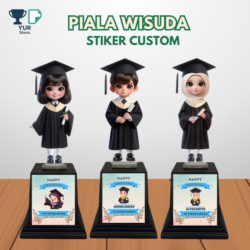 Piala Wisuda Akrilik Stiker Custom Penghargaan Lucu Anak Sekolah Tk ...