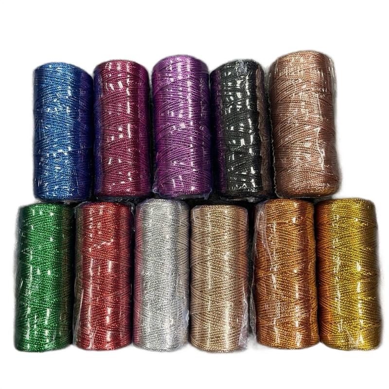 1.5mm 100Mtr/roll Gold Wire Macrame Thread / Tali Benang Gol - TikTok ...
