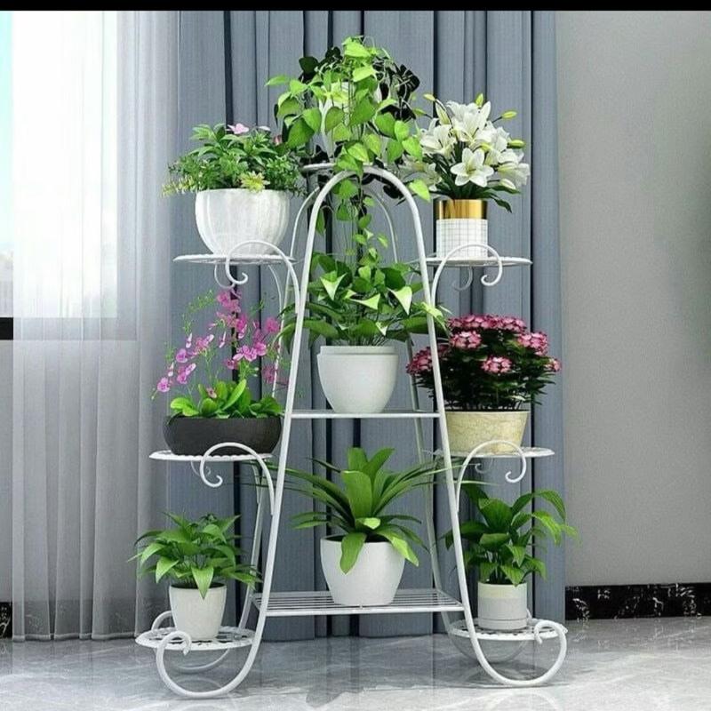 Standing Pot Aesthetic 9 Susun hitam / Putih Bunga Rak - Shop | Tokopedia