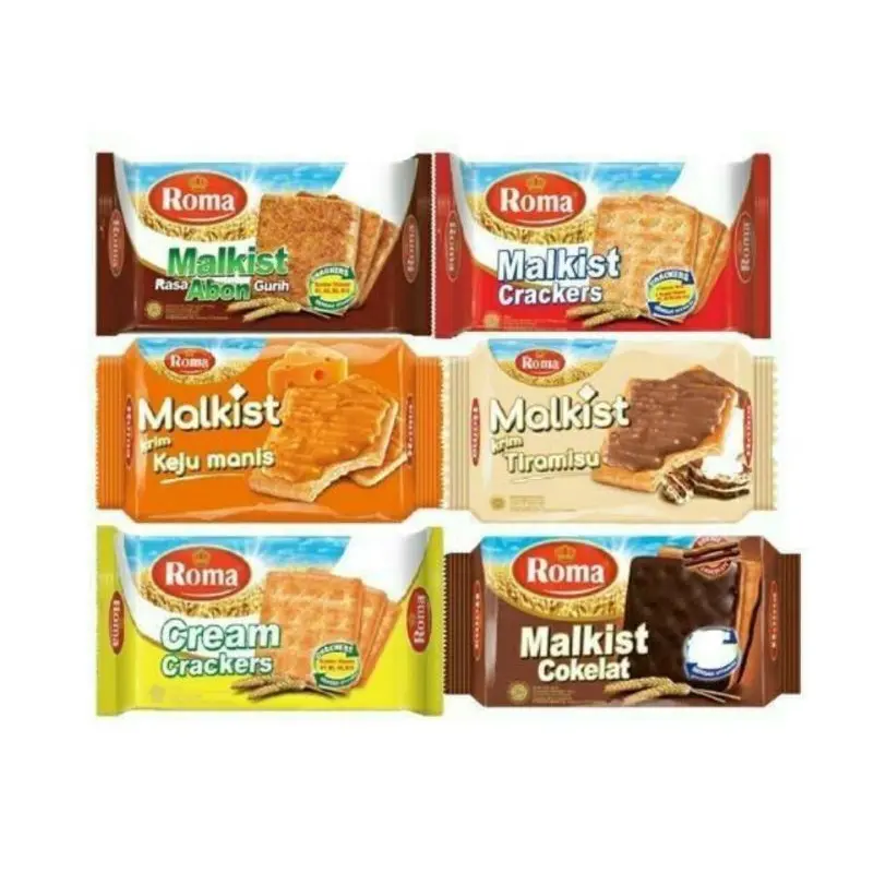 Roma Malkist Cream Crackers Malkist Cracker Keju Manis Cappuccino ...