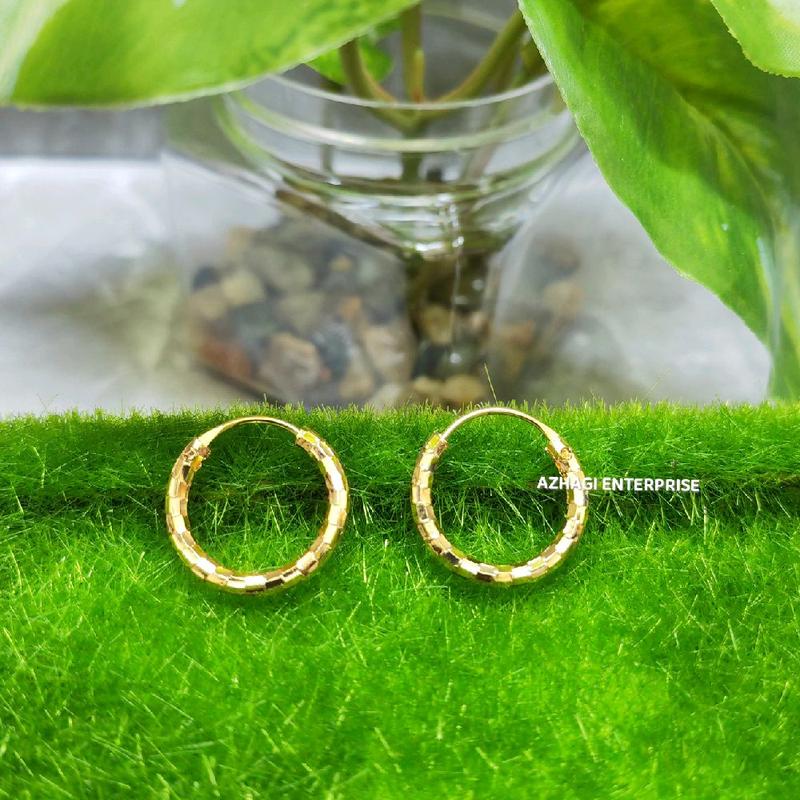 Small Gold colour Valayam for daily use // not 916 // Hoop earring ...