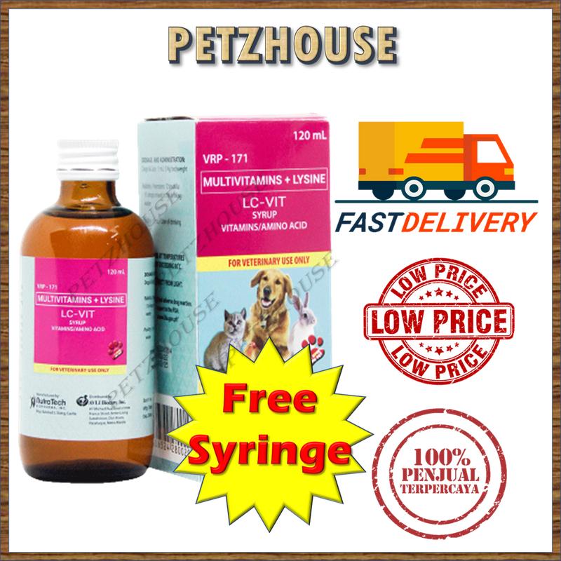 Multivitamins + Lysine for pets (cats, dogs) LC-VIT syrup / vitamin ...