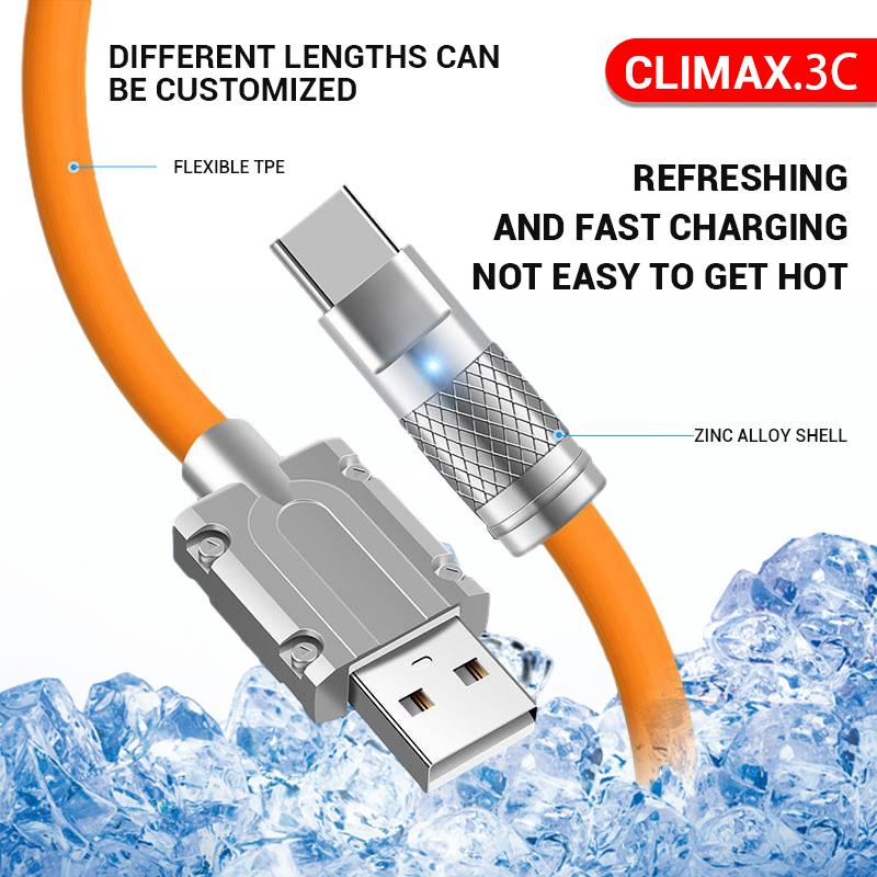 Original 120W 6A Super Fast Charging Type C Liquid Silicone Cable ...