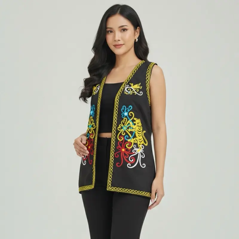 Blezer Ukiran Dayak Soft Powerfull Women Borneo Rompi Bordir - Shop ...