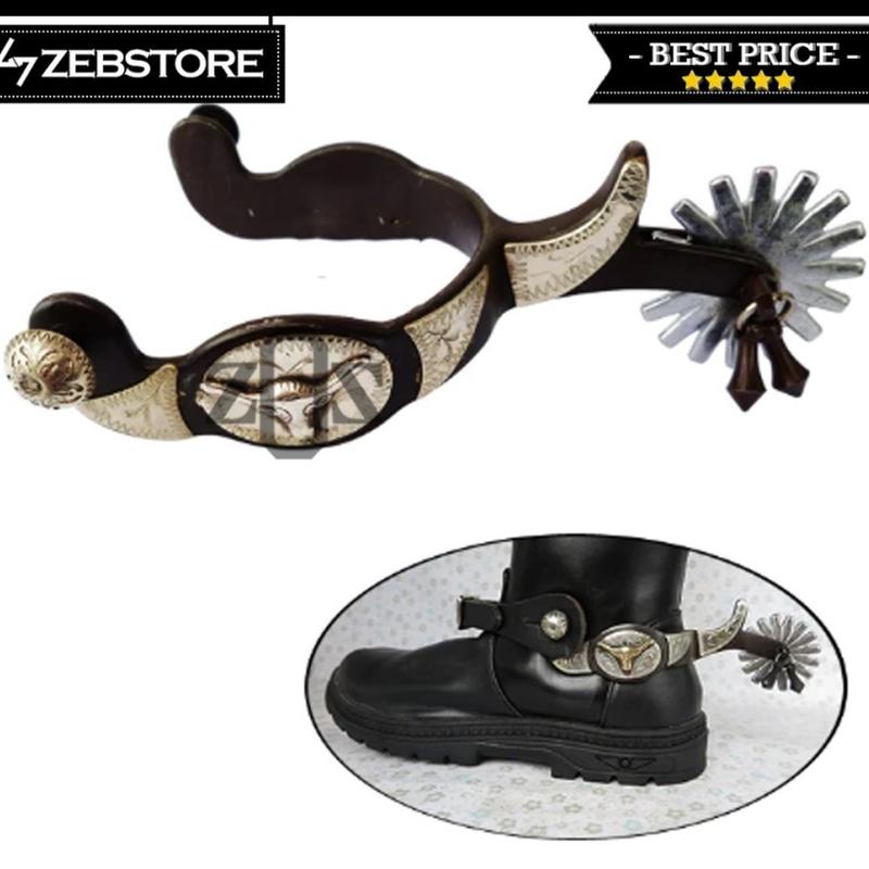 Terbaru Jalu Spur Gerigi Rowel Sepatu Boot Cowboy Berkuda Horse - Shop ...