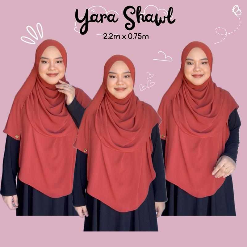 Shawl Labuh 2.2m x 0.75m (Texture Chiffon) - TikTok Shop Malaysia