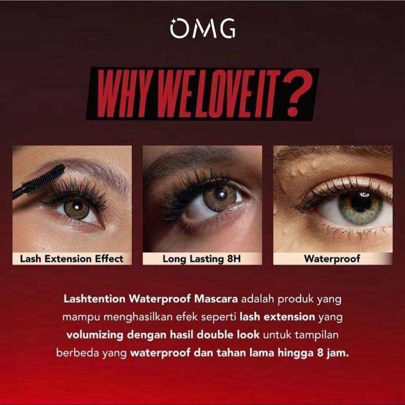 OMG OH MY GLAM LASHTENTION waterproof Mascara 6.5g - Shop | Tokopedia