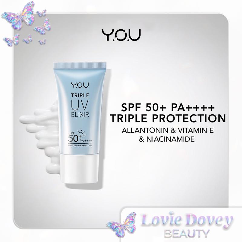 [GIFT] YOU Triple UV Sunscreen Elixir SPF 50+ PA++++ Light Texture - Shop | Tokopedia
