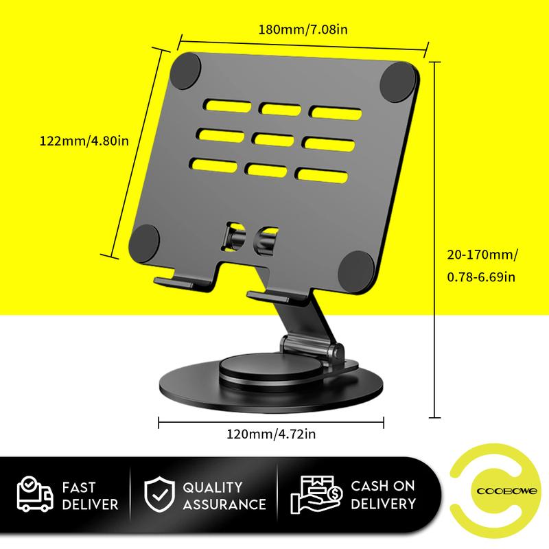 COOBOWE Foldable 360 degrees Rotatable Tablet Stand Holder H - Shop ...