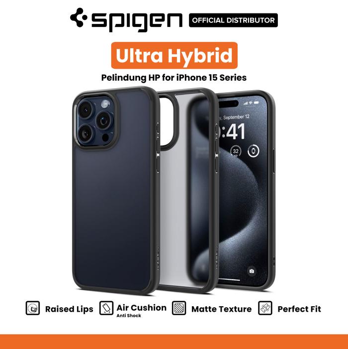 Promo Case for iPhone 15 Pro Max Plus Spigen Ultra Hybrid Slim Anti ...