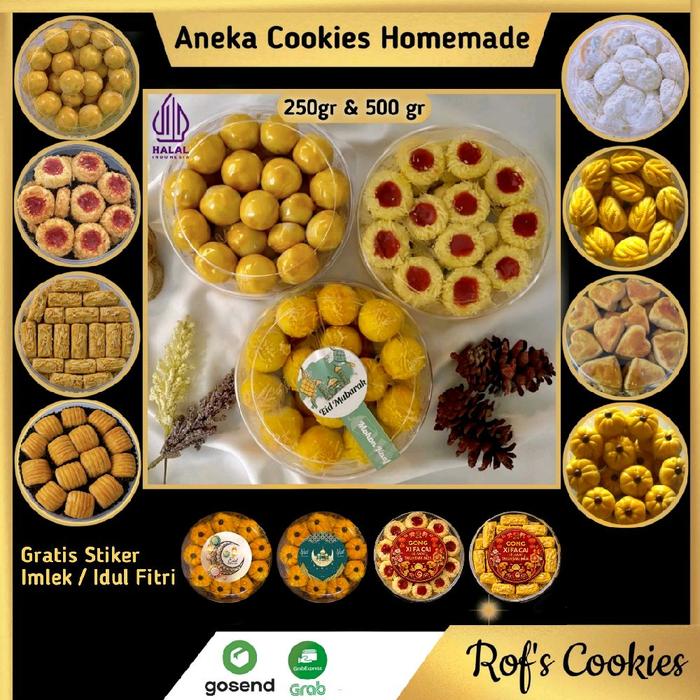 Jual Aneka Kue Kering Cookies Homemade 500 gram | Nastar Kastengel ...