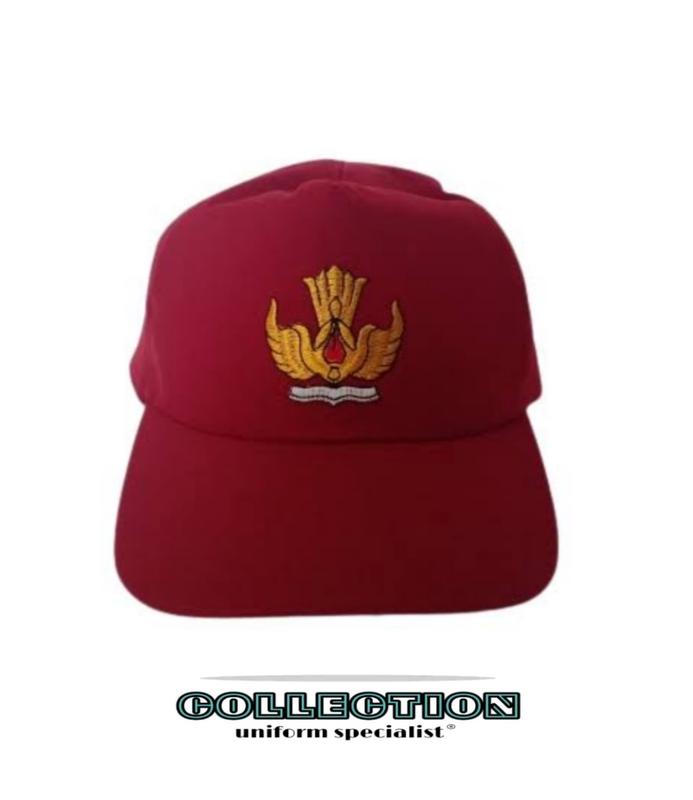 Topi Seragam SD Merah Polos Logo Tut Wuri Handayani Bordir Fashion ...
