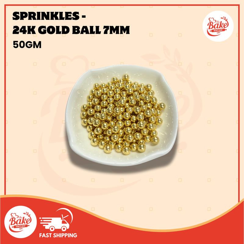 SPRINKLES BALL 7MM | 50GM | SUGAR | CANDY | DECORATIONS | CAKES ...
