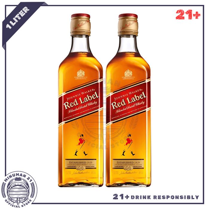 Promo TWIN JOHNNIE WALKER RED LABEL 1000ml - 2 BOTOL Cicil 0% 3x ...