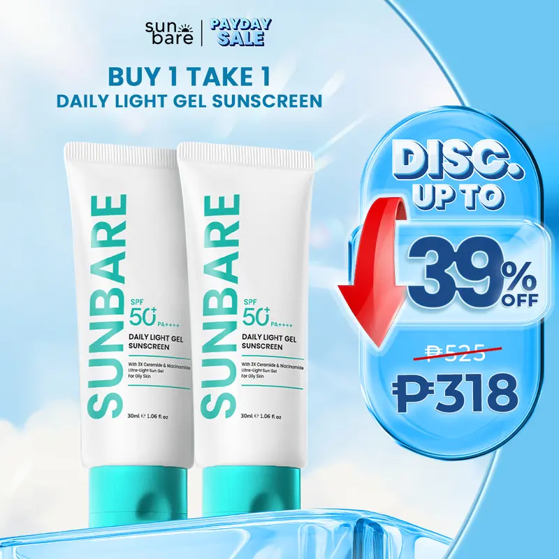 SUNBARE Daily Light Gel Sunscreen SPF 50 PA++++ Cream Sunblock - TikTok ...