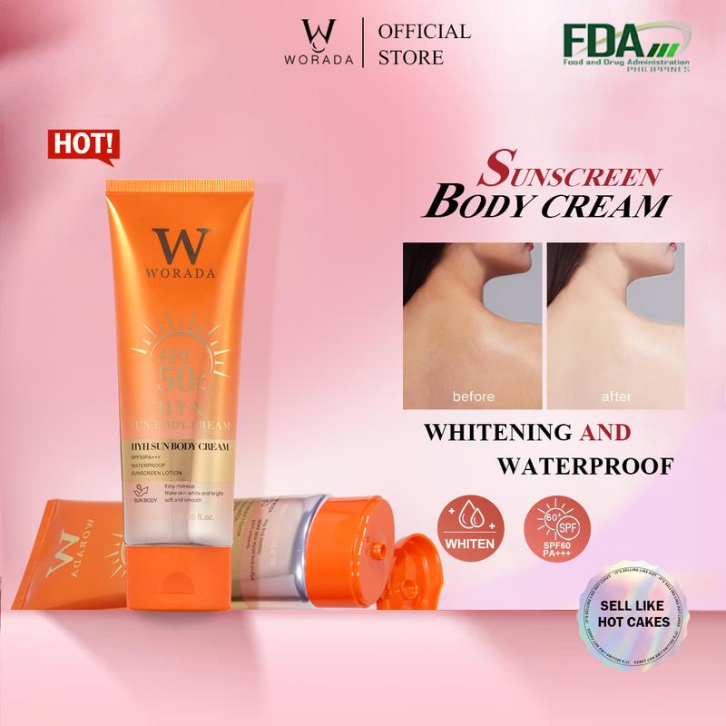 WORADA HYA SUN BODY CREAM SPF50 PA+++ WATERPOOF SUNSCREEN LOTION ...