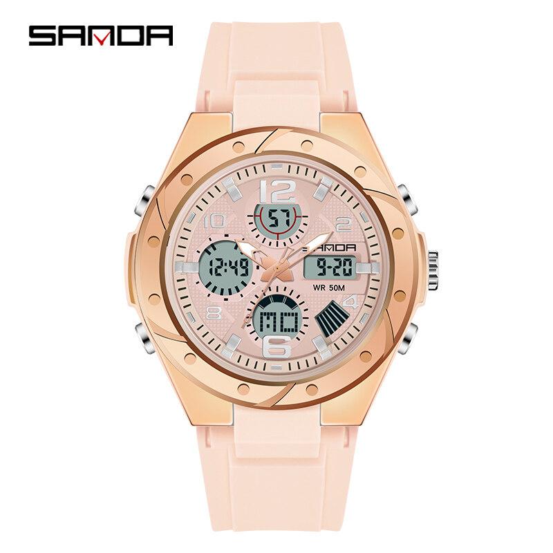 Sanda - jam tangan elektronik kalis air untuk wanita, jam tangan ...