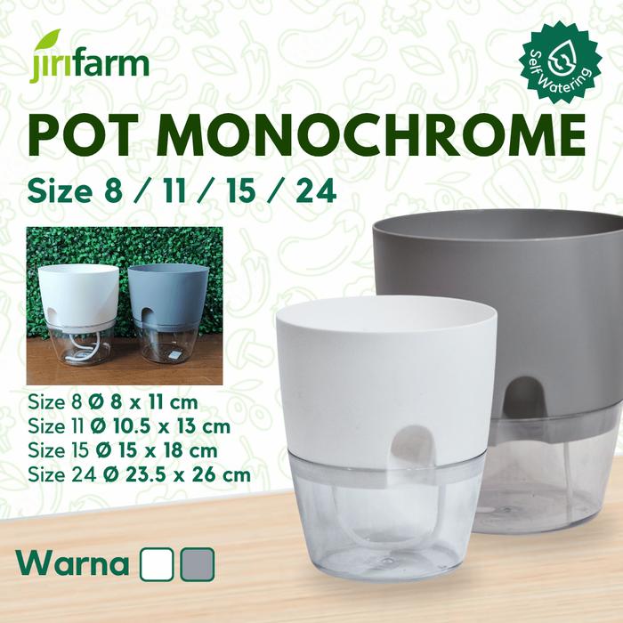 Jual JIRIFARM - Pot Bunga Transparan Diameter 11 13 18 26 - Tanaman ...