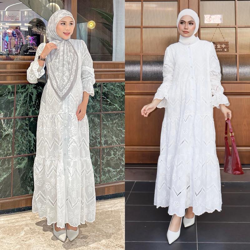 Dhia Button Dress Elegant Floral Wrap Dress Gaun Wrap Bunga Elegan ...
