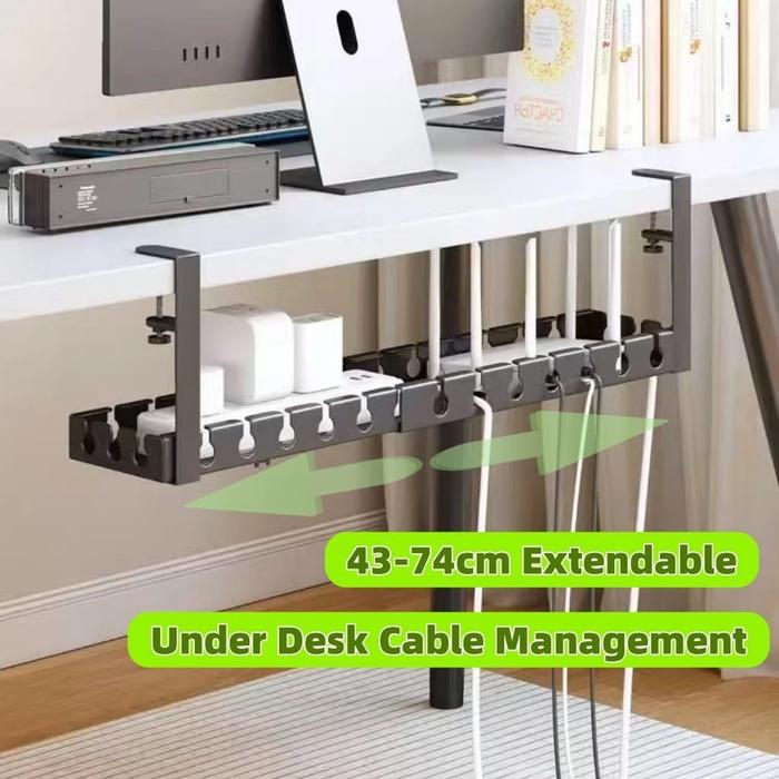 Promo Desk Mount Cable Management Tray Management Under Desk Stainless ...
