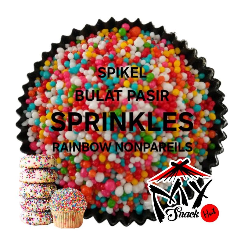 SPRINKLES BULAT PASIR 50GR NONPAREILS SPIKEL TRIMIT TABURAN WARNA ...