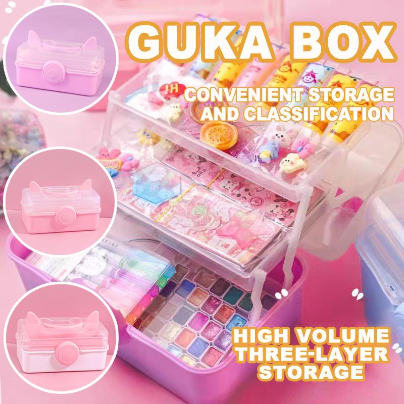 Cream Guka Set Three Layer Cat Ear Box Purple Pink Milk Whit - TikTok ...