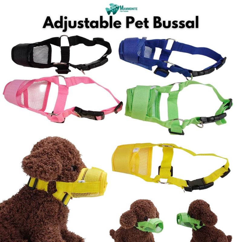 Adjustable Pet Dog Muzzle Cotton Bussal Anti Bark Anti Chew Mask ...