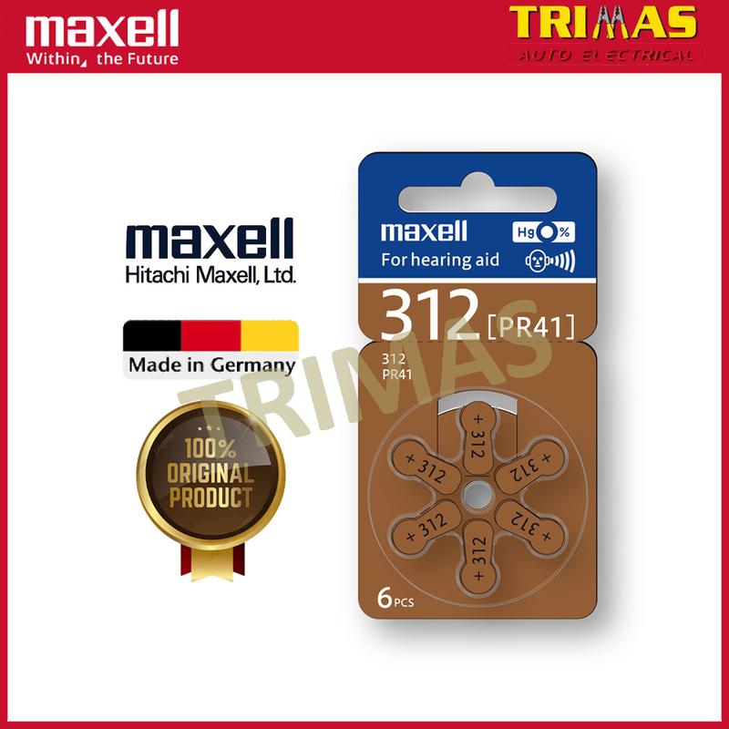 TRIMAS Original Size 312 Maxell Japan Hearing Aid Battery Bateri ...