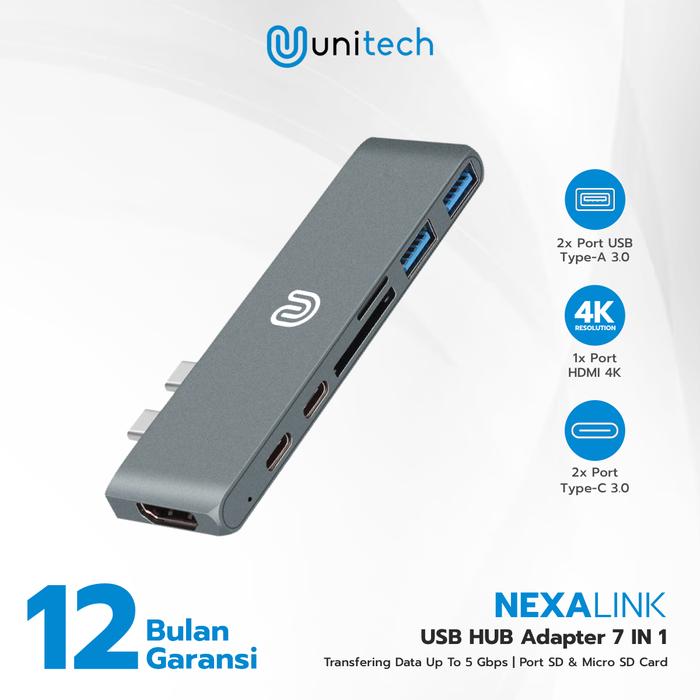 Promo Unitech Converter Hub 7 in 1 Nexalink untuk Macbook Thunderbolt ...