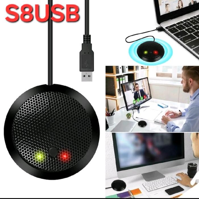 Jual AVPRO S8USB USB Omni-directional 360 Degree Condenser Mic w Mute ...