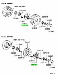 Jual MB175556 NAP RODA DEPAN - RUMAH LAHER RODA DEPAN - HUB,FRONT WHEEL ...
