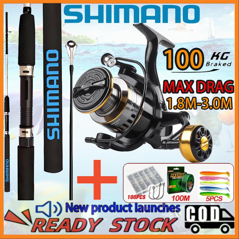 Shimano Joran Pancing Set 100KG Max Drag 1.8M-3.0M Baitcasting - TikTok ...