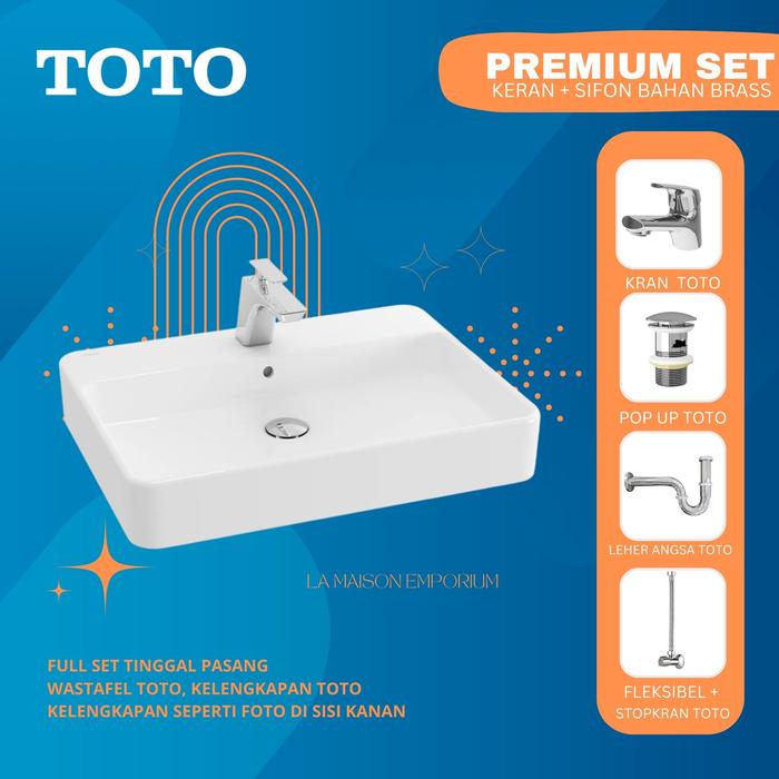 Jual Wastafel TOTO Paket Silver LW951CJ / Wastafel TOTO Paket Komplit ...