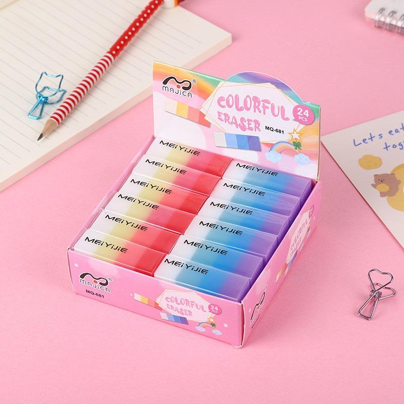Gradient Color Jelly Square Eraser Children's School Supplie - TikTok ...