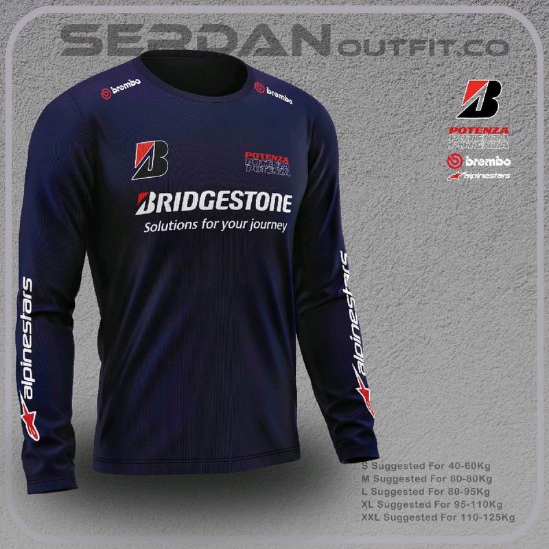 Baju Ride BRIDGESTONE Short/Long Sleeve Unisex Microfiber Premium ...