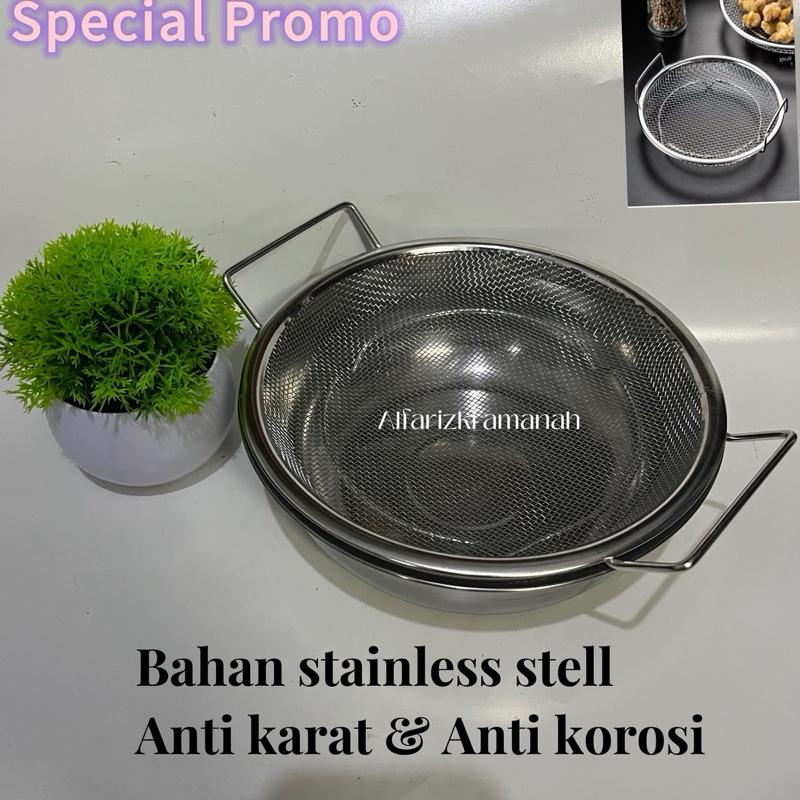 1 Set Peniris Minyak Gorengan Bulat Cooling Round Set Peniris Serbaguna ...