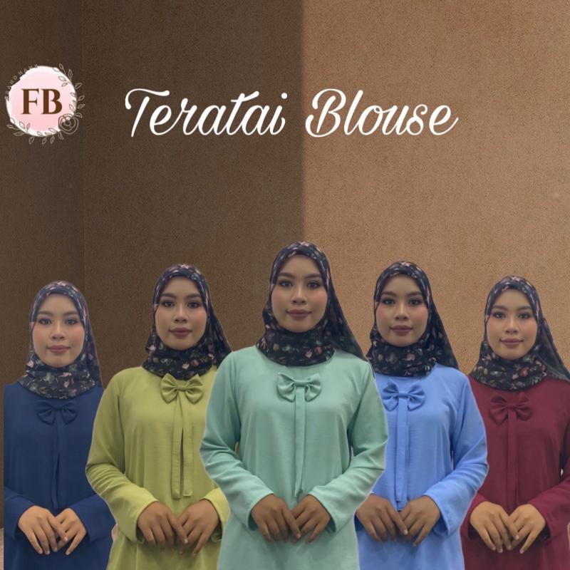 Teratai Blouse Sulam Reben CEY Crepe Plain - TikTok Shop Malaysia
