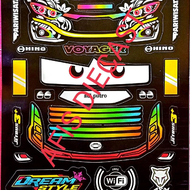 STICKER HEADLAMP CUTTING JB 3 DAN JB 5 UNTUK ACCESSORIES MINIATUR BUS ...