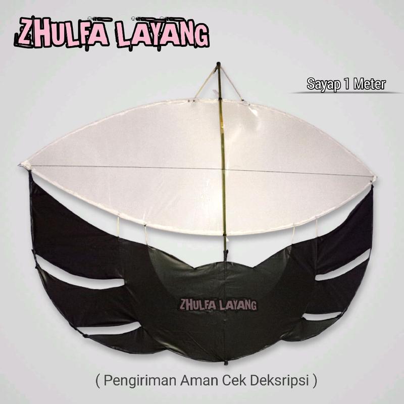 Layangan Ram Raman JIBEK Putih Hitam , Layang Layang Siap Terbang ...