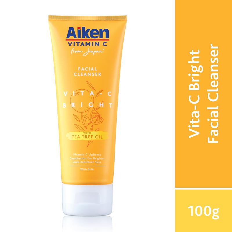 Aiken Vita-C Bright Whitening Cleanser 100g Vitamin Facial - TikTok ...