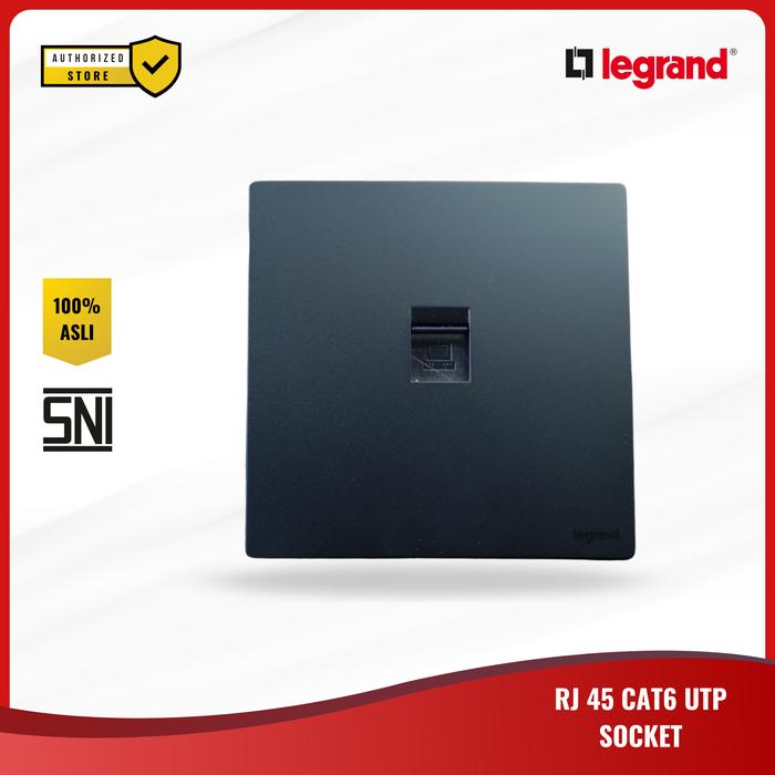 Promo Legrand Socket Data Mallia Sense RJ45 CAT6 UTP Matt Black ...