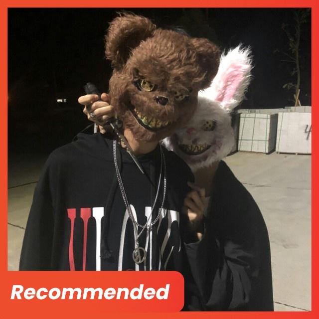 Topeng Cosplay Beruang Kelinci scary bloody rabit bear Mengerikan ...
