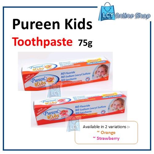 Pureen Kids Toothpaste 75g Orange or Strawberry - TikTok Shop Malaysia