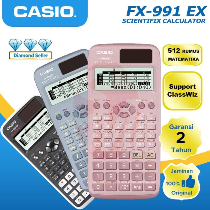 Promo KALKULATOR CASIO FX 991 EX SCIENTIFIX 552 Rumus Matematika ...